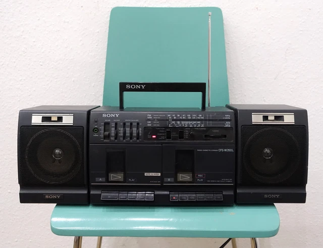 SONY CFS-W350L CASSETTE Player Radio Boombox, Ghettoblaster Free ...