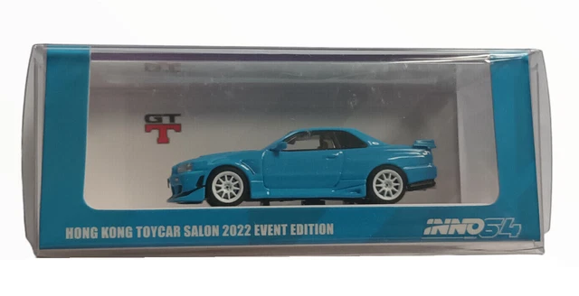 INNO64 NISSAN SKYLINE GT-T R34 Baby Blue Toycar Salon 2022 Event Edition1:64 EUR 30,24 - PicClick IT