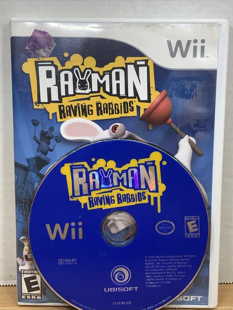 RAYMAN RAVING RABBIDS (Nintendo Wii, 2006) No Manual Game Disc And ...