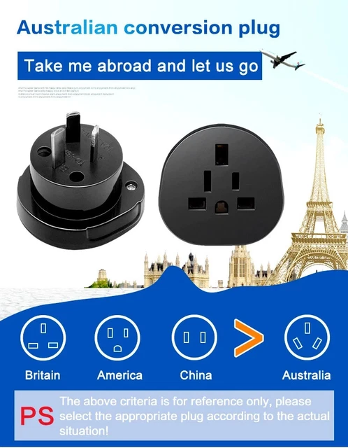 SAA RCM UNIVERSAL Australia Travel Power Plug Adapter Converter US/USA ...