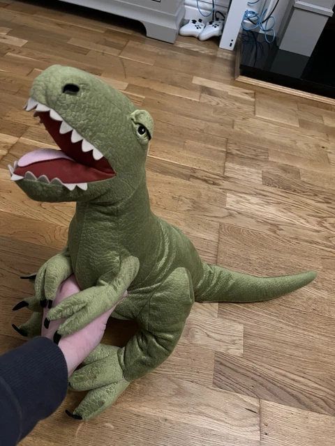 IKEA JATTELIK T-REX Dinosaur Plush 17" Soft Toy Green Cuddly £7.00 ...