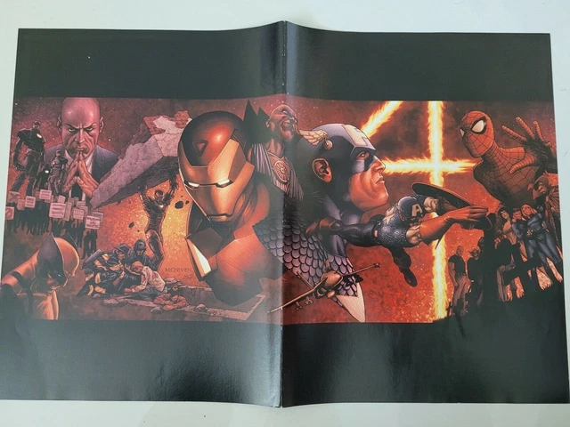 CIVIL WAR BY STEVE McNIVEN / THUNDERBOLTS by DEODATO POSTER 16" x 11 ...