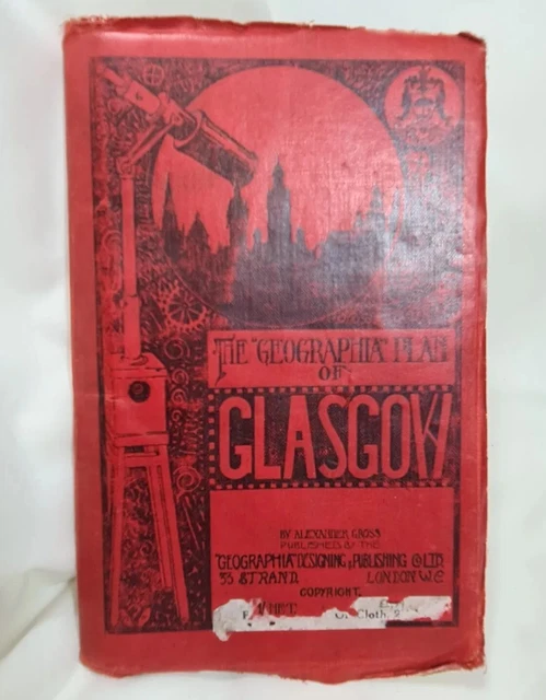 THE GEOGRAPHIA PLAN Of Glasgow Alexander Gross Map £19.99 - PicClick UK