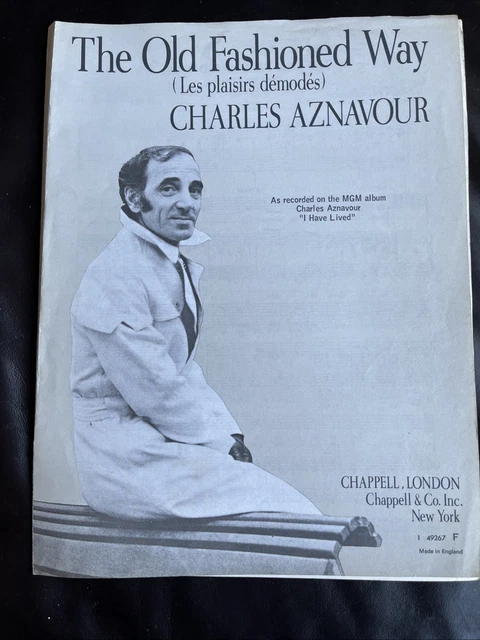 THE OLD FASHIONED Way Sheet Music Charles Aznavour £1.13 - PicClick UK