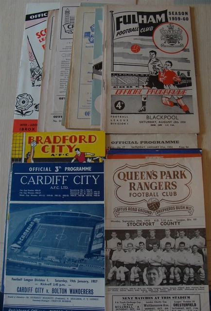 25 DIFFERENT 1950S football programmes - in good condition £49.99 ...