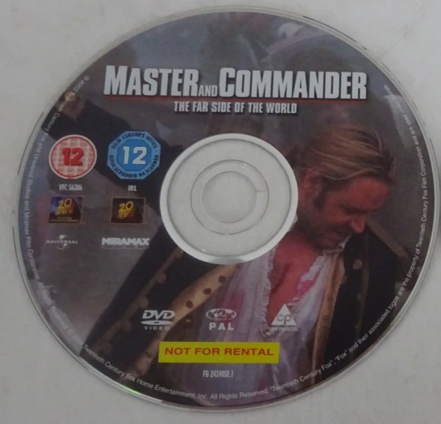 MASTER AND COMMANDER: The Far Side Of The World DVD DISC ONLY-Action ...