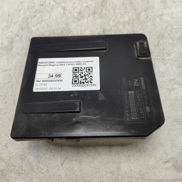 8200481866F CENTRALINA ECU body computer Renault Megane MK2 1.5 DCI ...