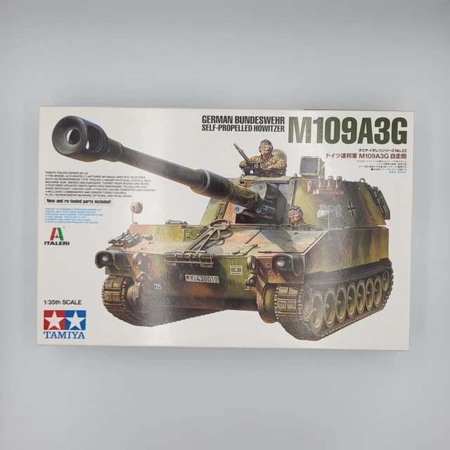 TAMIYA 37022 GERMAN Self-Propelled Howitzer M109A3G Model Kit Scale 1/ ...