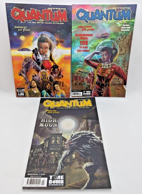 QUANTUM COMIC ISSUES 1, 2, 3 - 2023 - Like New - Time Bomb Comics UK - Free Post EUR 43,51 ...