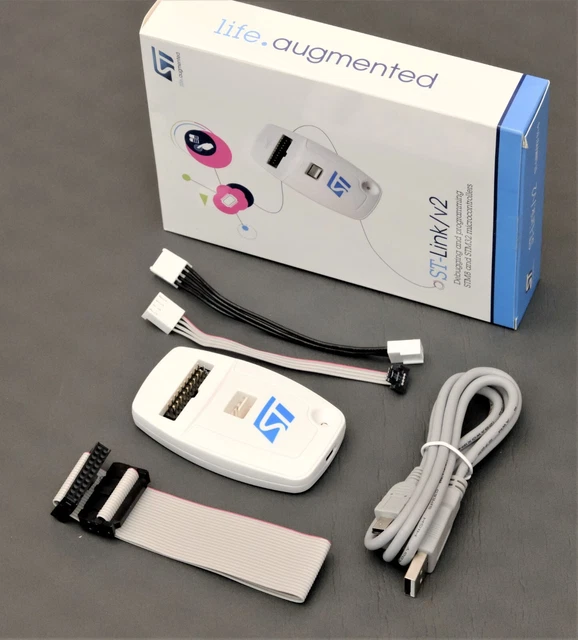 ST-LINK/V2, STMICROELECTRONICS, DEBUGGER, Programmer for STM8 & STM32 MCUs £30.00 - PicClick UK