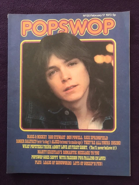 POPSWOP MAGAZINE NO.20 Feb 17th 1973 DAVID CASSIDY Slade ALICE COOPER T ...