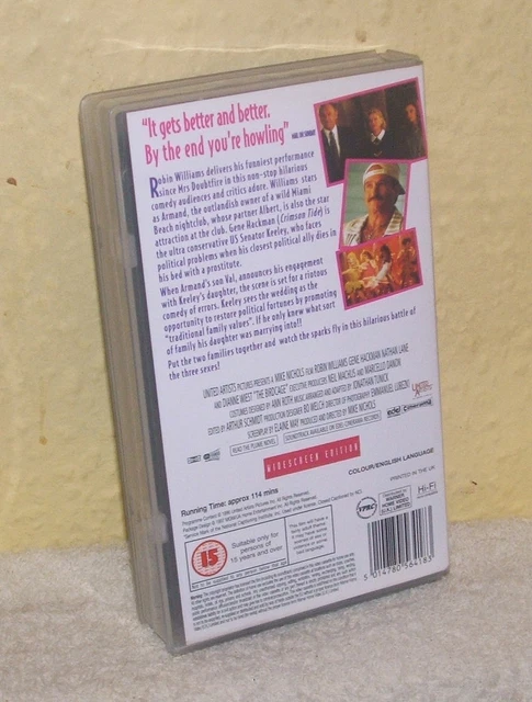 THE BIRDCAGE - Widescreen VHS - Gene Hackman, Robin Williams, Nathan ...