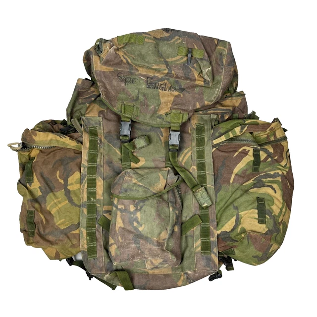 BRITISH ARMY DPM Bergen Rucksack with Side Pockets - Distressed £29.99 ...