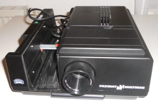 BRAUN PAXIMAT MULTIMAG 915 AFC Diaprojektor 6 Magazinsysteme Objektiv ...