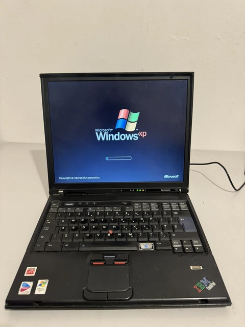 RETRO WINDOWS XP Gaming Laptop Lenovo Thinkpad T43 40gb HDD 1gb RAM DVD ...