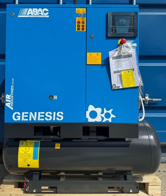NEW ABAC GENESIS 11 Receiver Mounted Rotary Screw Compressor + Dryer ...