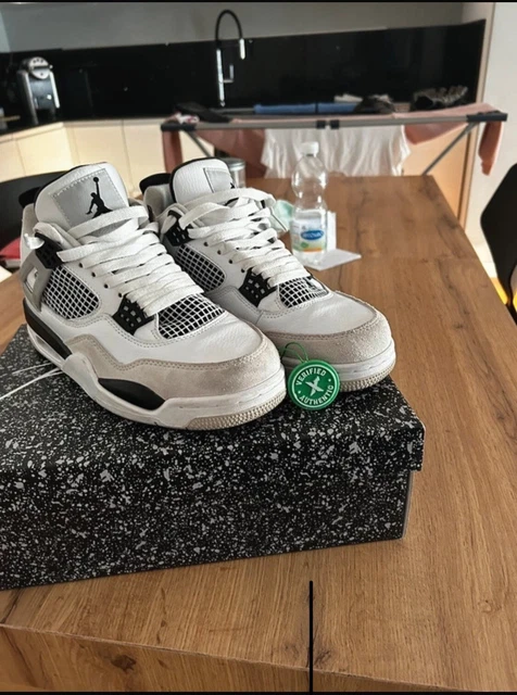 AIR JORDAN 4 Retro Sp White Black Netral Grey Legit Taglia 42 Eur Size ...