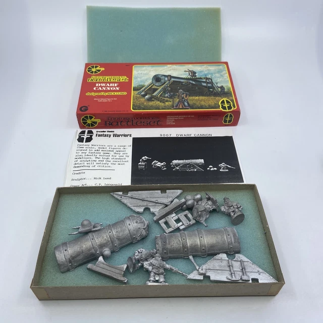 GRENADIER MODELS FANTASY Warriors Battleset Dwarf Cannon 9007 No ...