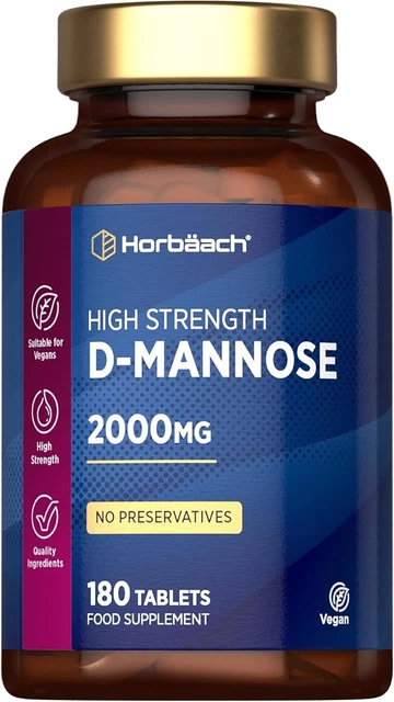 D MANNOSE TABLETS 2000mg 180 Vegan Tablets D-Mannose Powder Supplement UK £20.95 - PicClick UK