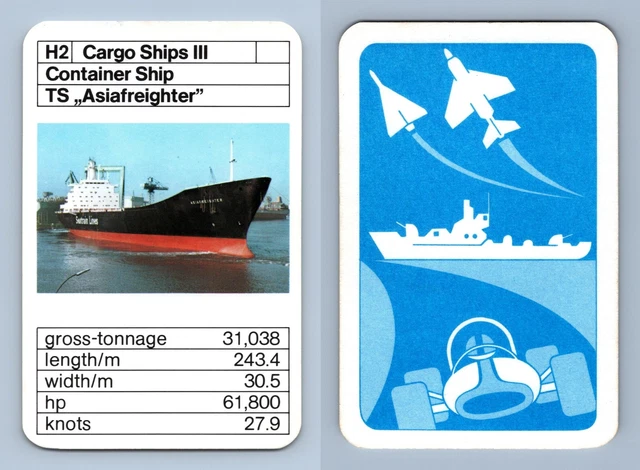 TS &ASIAFREIGHTER& - Ships 1970's Ace Trumps Card £0.99 - PicClick UK