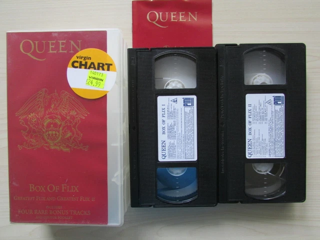 QUEEN - BOX Of Flix (VHS, 1991, 2-Tape Set, Double Pack) & Colour ...
