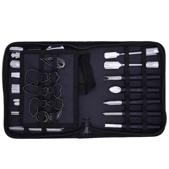 46 PORTABLE FOOD Carving Set Fruit Tool Cutting Slicing Peeling Kit ...