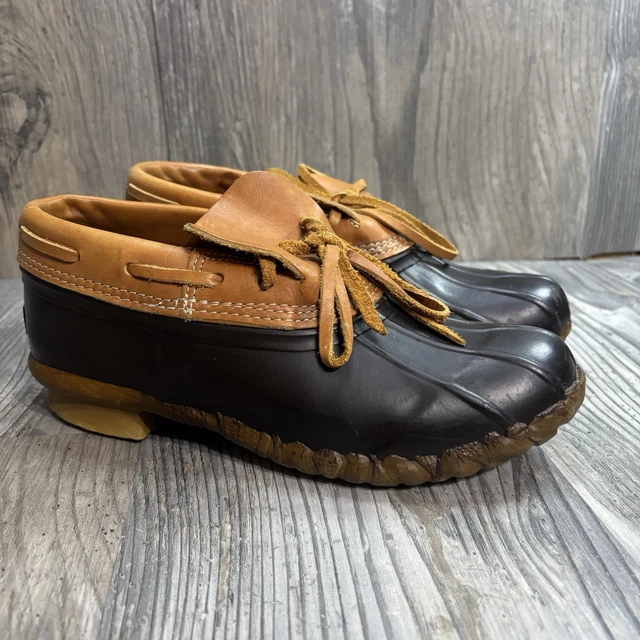 CABELAS WATERPROOF LEATHER Mens 9 Rubber Steel Shank Duck Boots £24.08 ...