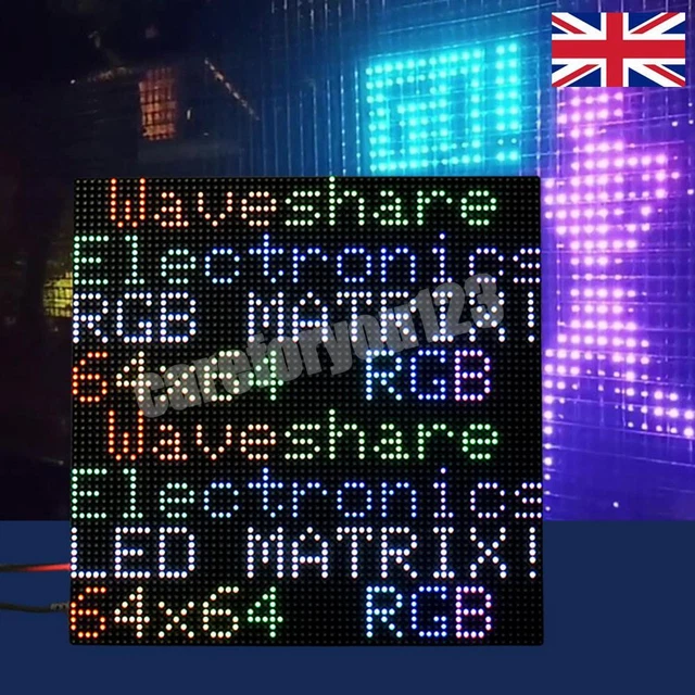 NUOVO PANNELLO MATRICE LED RGB a colori 64x32 pixel per Raspberry ...