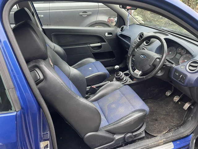 FORD FIESTA ST 150 Mk6 Half Leather Blue Seats SET Interior Fit 02-08 3 ...