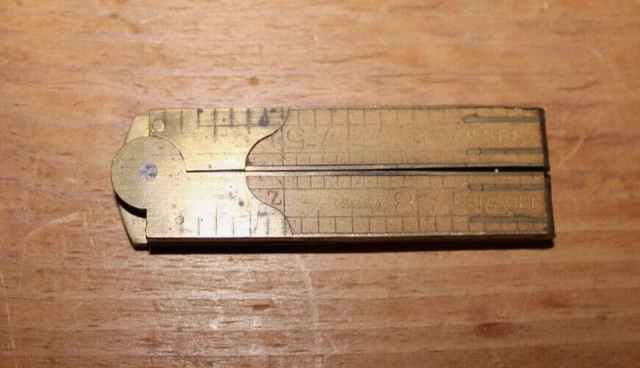 VINTAGE LUFKIN NO 388 12" Folding Rule Hand Tool Ruler Tape Wood ...