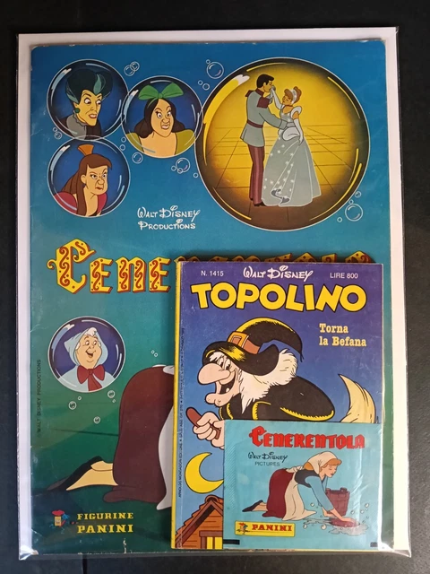 TOPOLINO LIBRETTO CON ALBUM E BUSTINA FIGURINE CENERENTOLA N. 1415 (cod ...