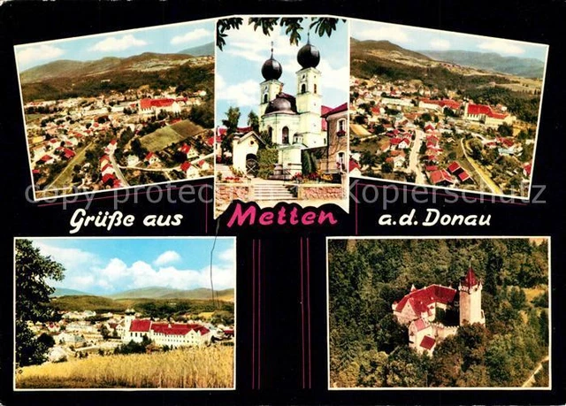 73253320 METTEN_DONAU FLIEGERAUFNAHME Kloster Kirche Panoramen Metten ...