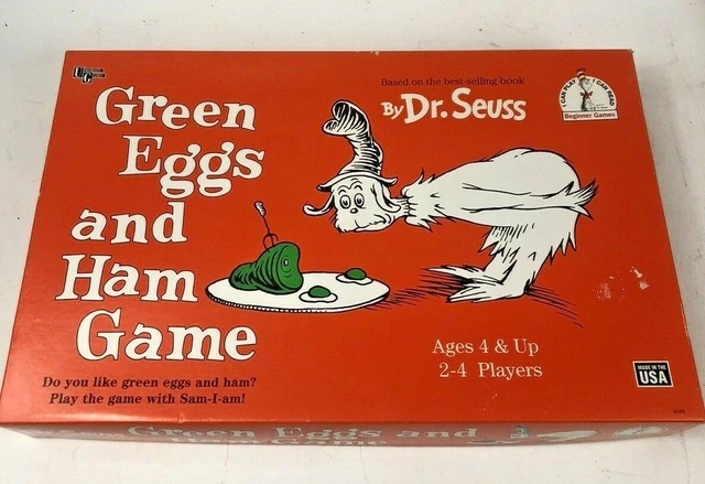 GREEN EGGS AND Ham Board Game Dr. Seuss University Games 1996 Complete ...