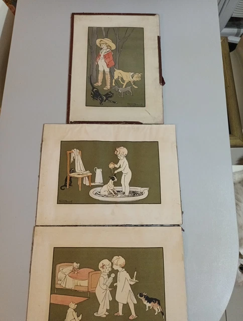 PLANCHES DESSINS LITOGRAFIA Escena ORIGINALE THOMAS BARWICK ancien XIX ...
