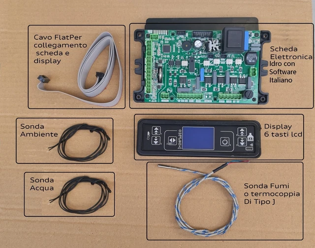 KIT SCHEDA ELETTRONICA MICRONOVA I023_6 Per tutte le Stufe A Pellet ...
