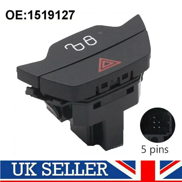 HAZARD WARNING LIGHT Switch For Ford Transit Custom Fiesta Mk7 Focus ...