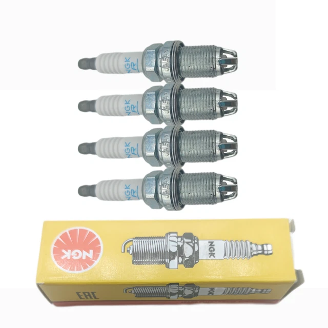 SET OF 4P Standard Resistor Power Enhanced Spark Plugs BKUR6ET-10 ...