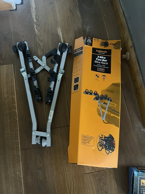 HALFORDS TOW BAR Mounted 3 Bike Carrier Rack £78.00 - PicClick UK