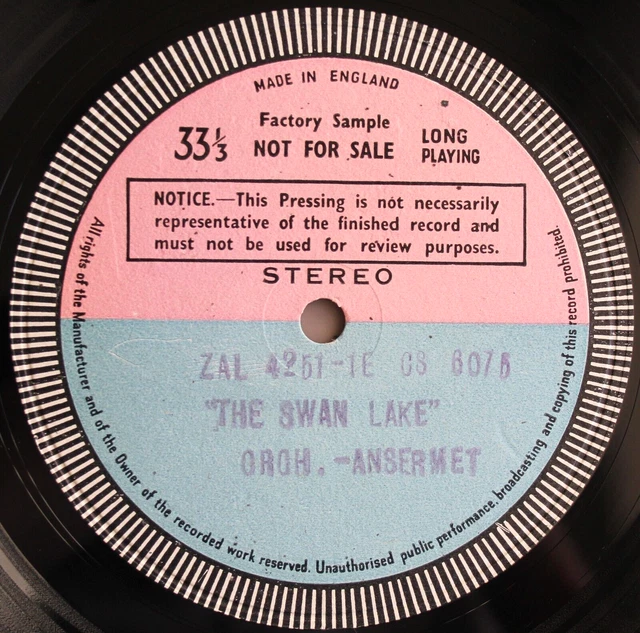 THE SWAN LAKE - Ansermet **Decca SXL Test Press LP** £31.00 - PicClick UK