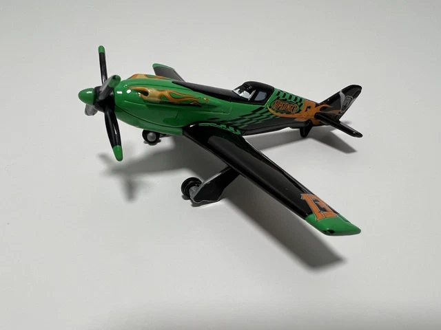 DISNEY PIXAR DIECAST Cars Planes Ripslinger RPX 13 Racer Green Black ...