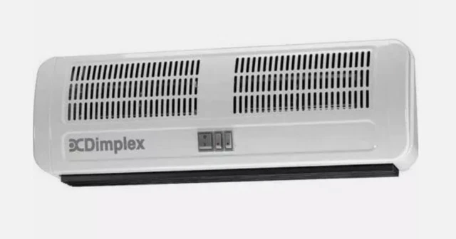 DIMPLEX AC3N 3KW Air Curtain Indoor Over Door Wall Fan Heater Metal ...