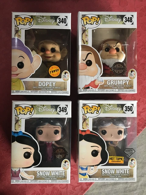 FUNKO POP - Disney 340 Dopey Chase 348 Grumpy Diamond 349/350 Snow ...
