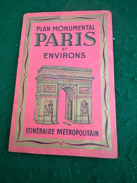 VINTAGE POCKET MAP Of Paris £8.50 - PicClick UK