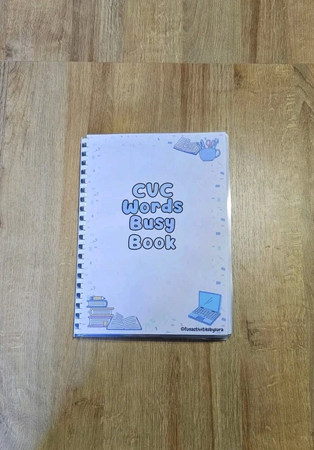 CVC WORDS BUSY Book, CVC Words, CVC phonics, Busy Book, Children's ...