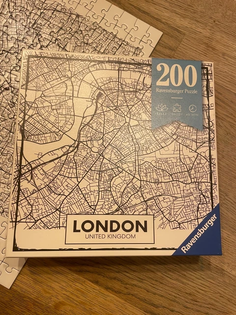RAVENSBURGER PUZZLE 200 Teile London Stadtplan Schwarz-Weiß EUR 3,90 ...