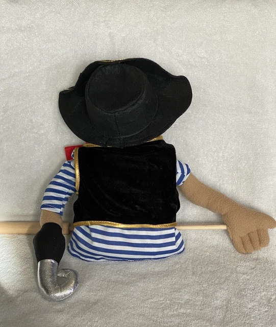 MELISSA & DOUG Pirate Puppet Plush Hook Hand Striped Shirt Vest Hat ...