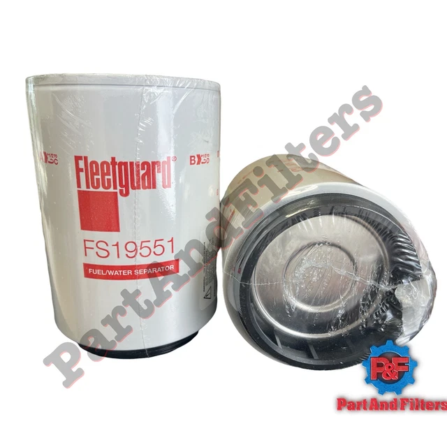 GENUINE FLEETGUARD FS19551 Fuel Filter Water Separator FS19551 Set of ...