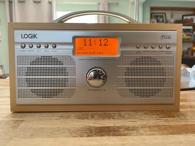 LOGIK DIGITAL DAB/FM Stereo Radio L55DAB10 Clock & Alarm Tested and ...