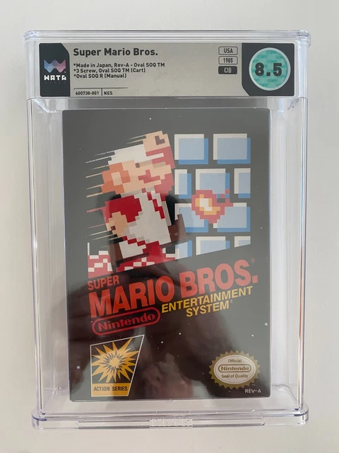 1985 SUPER MARIO Bros Rev A Oval Seal Wata 8.5 EUR 8.338,45 - PicClick DE
