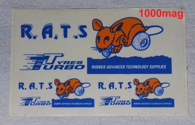 AUTOCOLLANT MODELISME R.A.T.S Turbo Tyres Vintage Collector EUR 3,00 ...